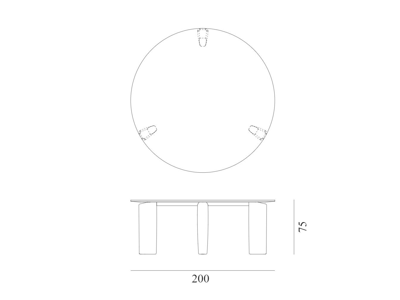 GIOTTO Round Arabescato marble garden table By Exteta