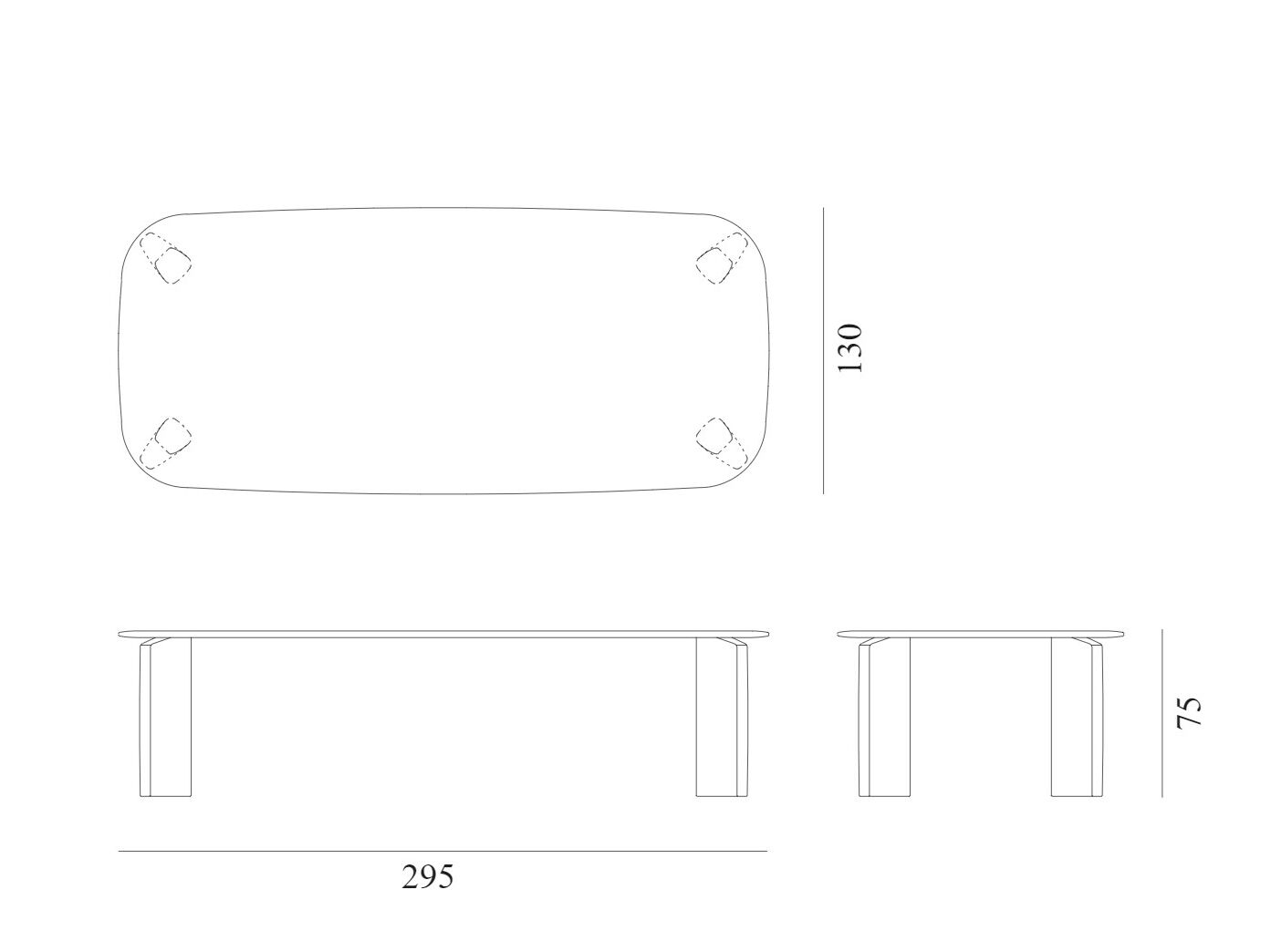 GIOTTO Rectangular travertine garden table By Exteta