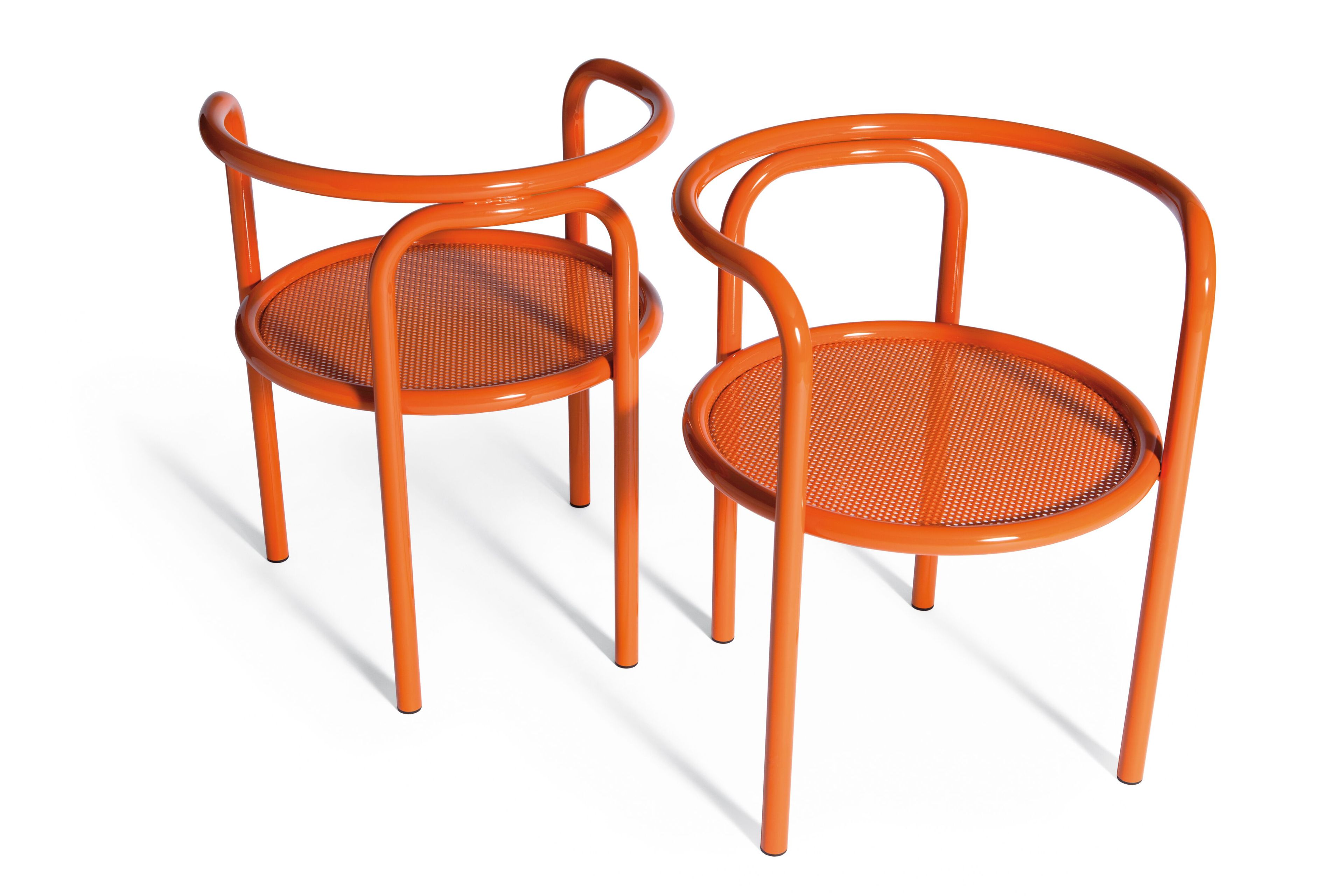 LOCUS SOLUS Powder coated steel garden chair By Exteta