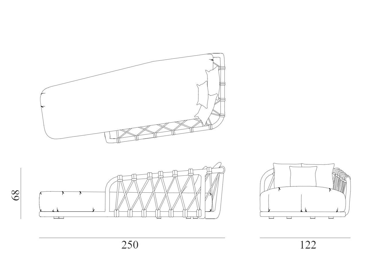SUNSET BASKET Garden sofa By Exteta