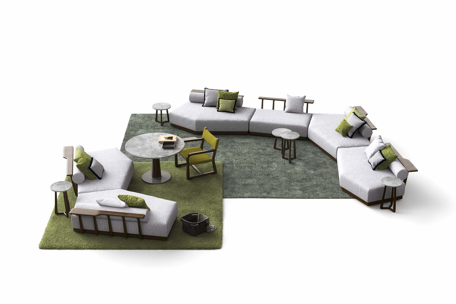 SUNSET PLATFORM Garden sofa By Exteta