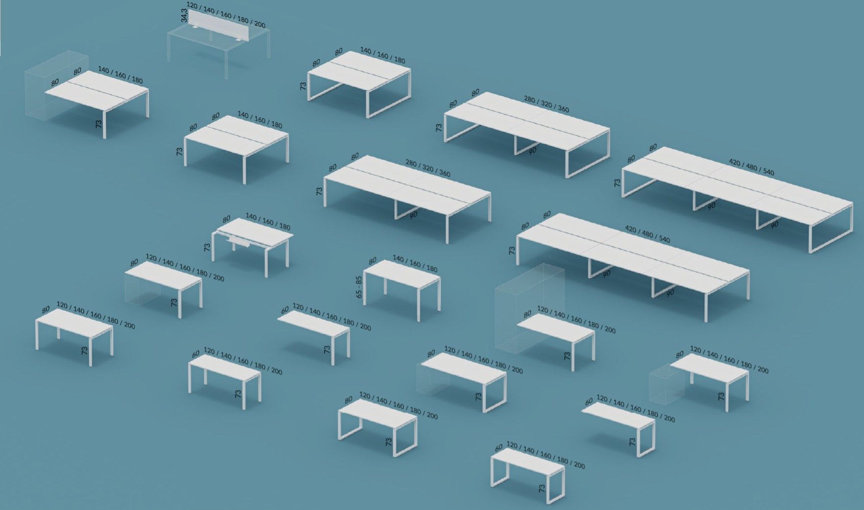 FLOAT OFFICE | Office desk with shelves Float Office Collection By ...