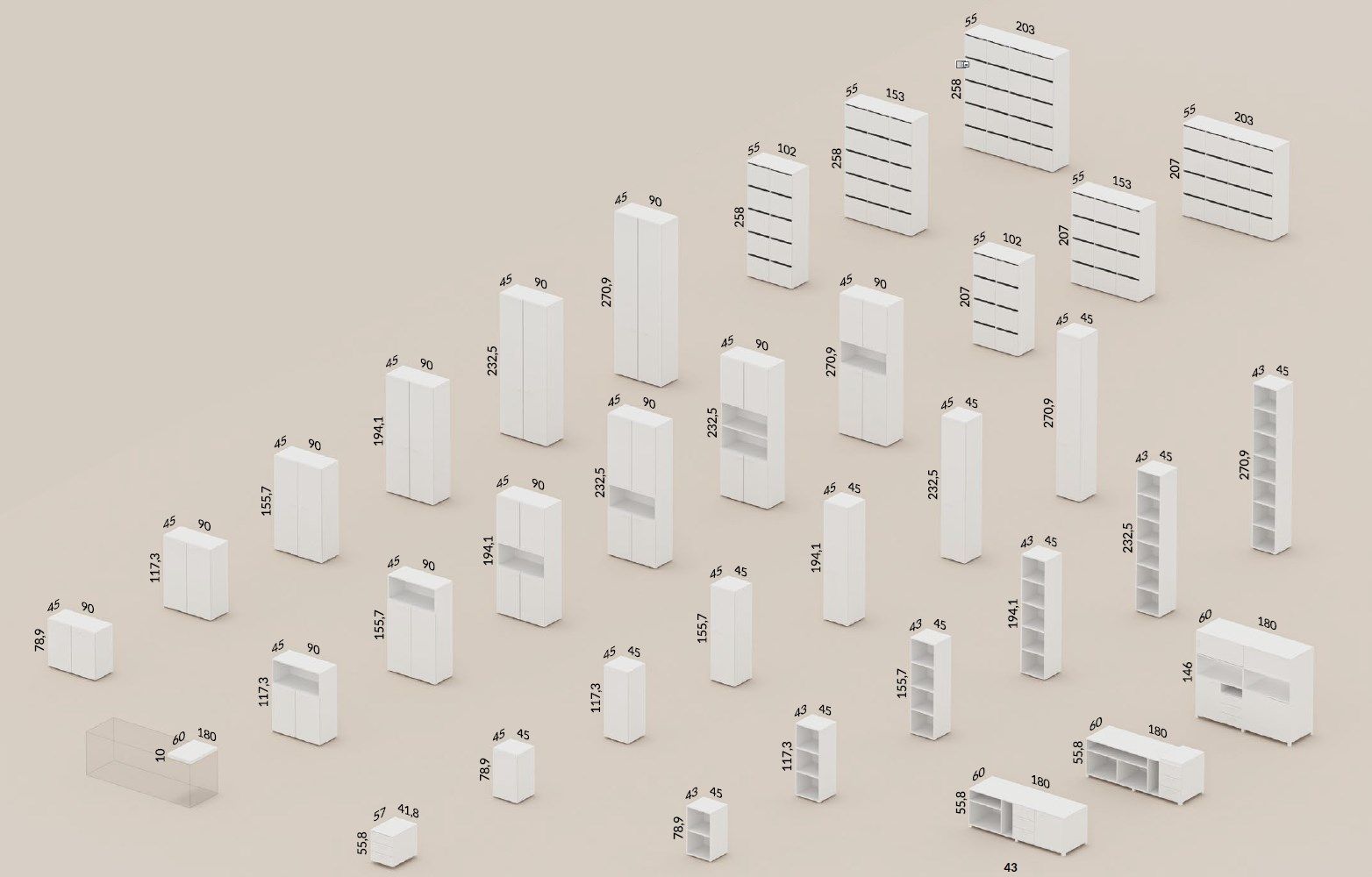 FLOAT OFFICE | Office desk with shelves Float Office Collection By ...