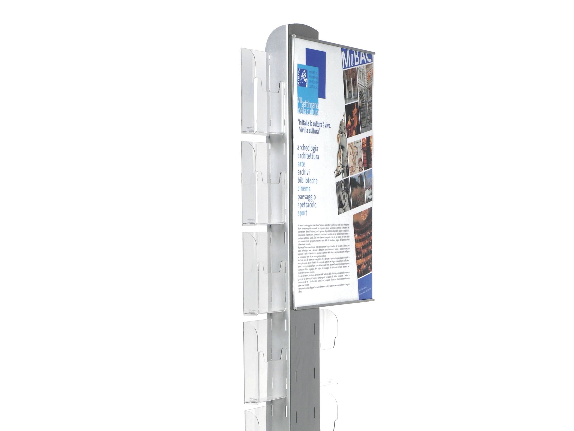 Espositore monofacciale F-TOTEM By GEPROM design