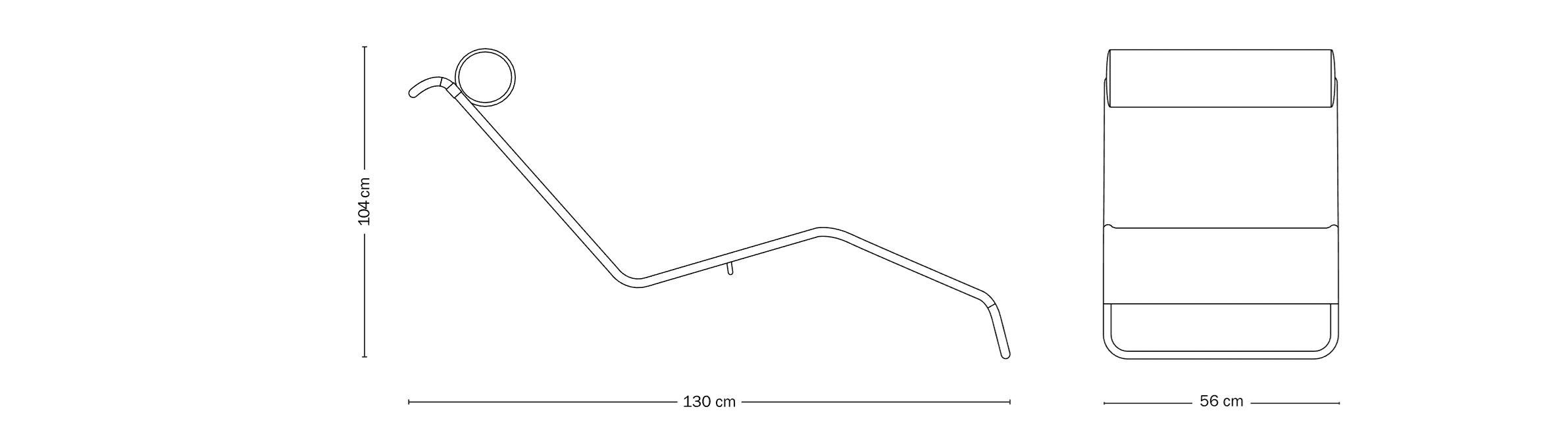 F42E Chaise longue By TECTA | design Mies Van der Rohe