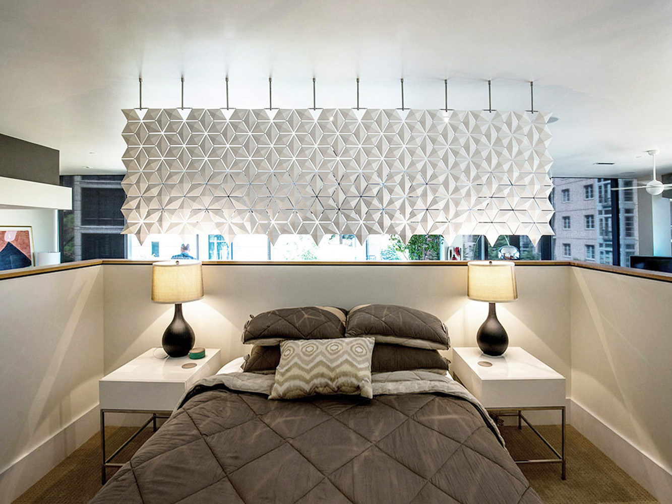 Hanging room divider FACET Hanging Room Divider 340x131 By bloomming ...