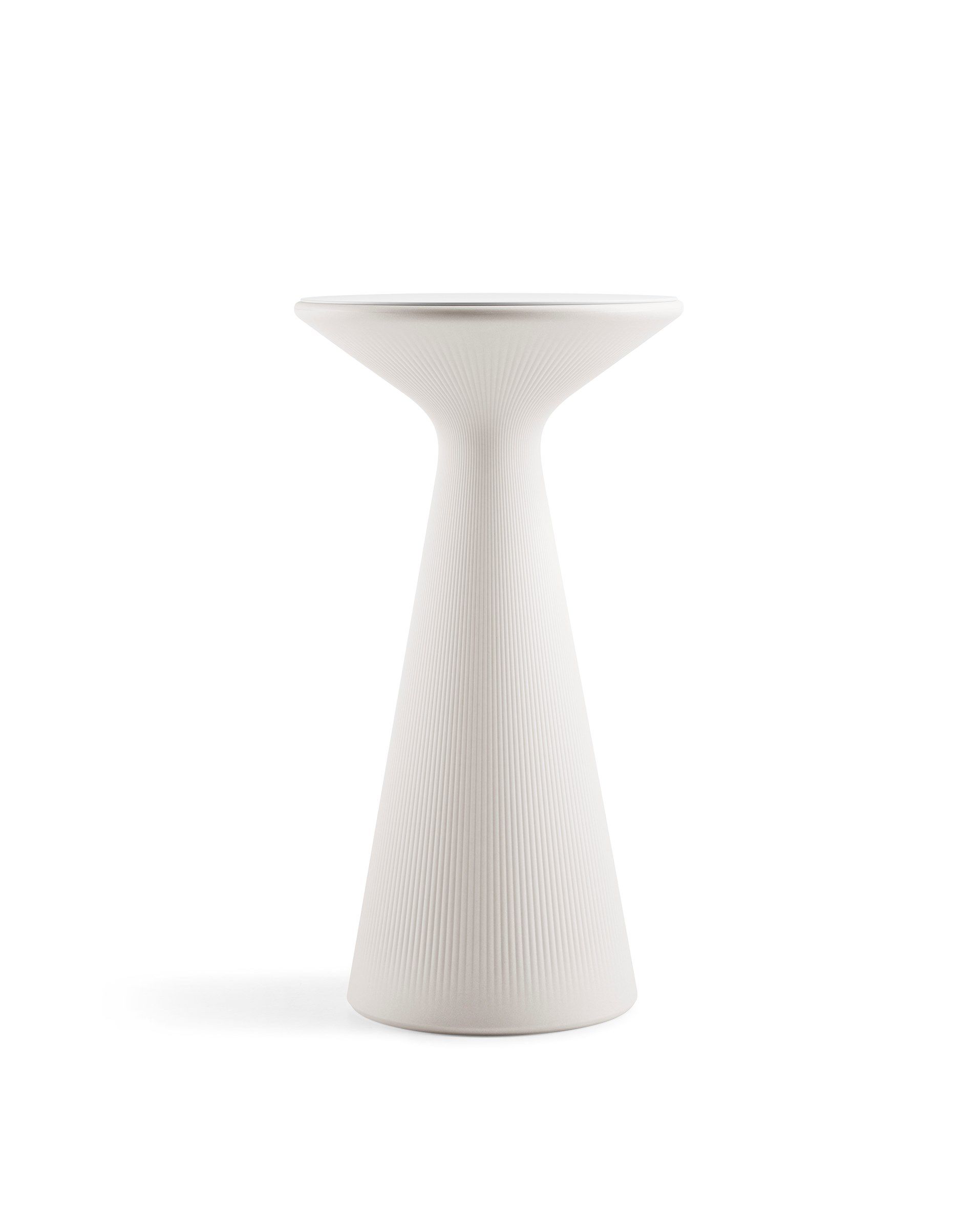 FADE Round polyethylene high table By Plust | design Marco Gregori