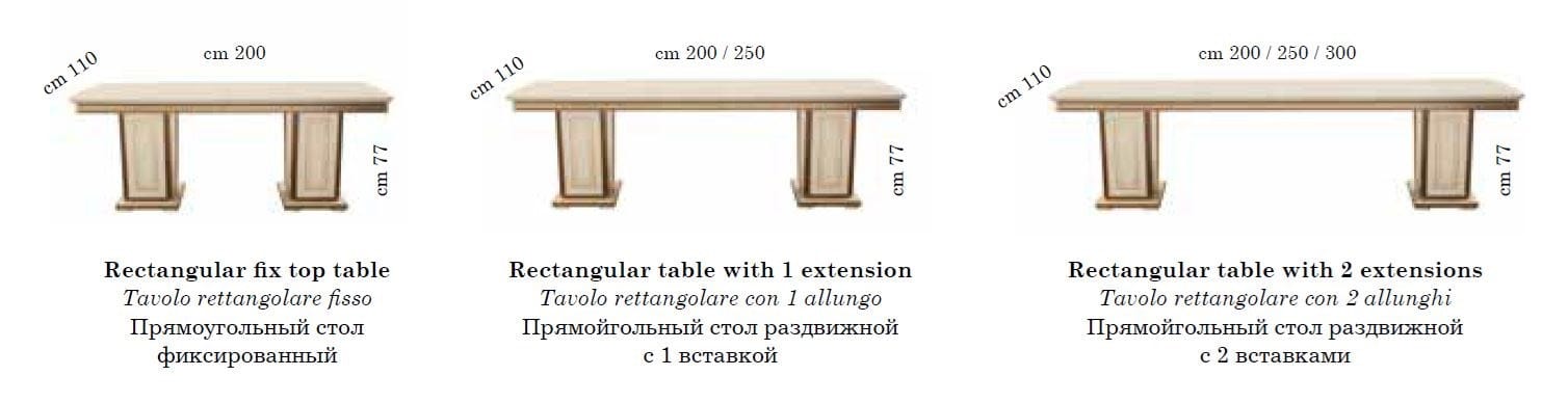 FANTASIA | Rectangular table Fantasia Collection By Arredoclassic