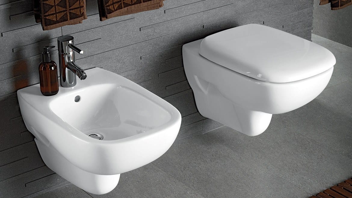 FANTASIA Wall-hung Vitreous China toilet By Geberit
