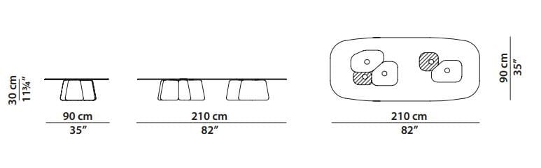 FANY Rectangular coffee table By BAXTER | design Christophe Delcourt