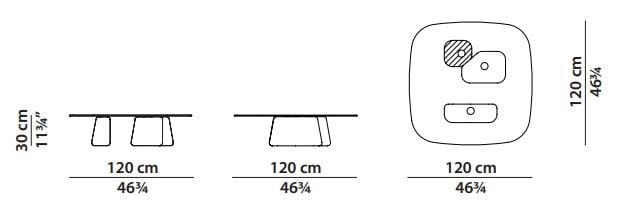 FANY | Square coffee table Fany Collection By BAXTER design Christophe ...