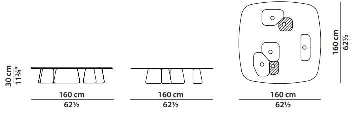 FANY | Square coffee table Fany Collection By BAXTER design Christophe ...