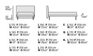 FEEL Single bed By Bolzan Letti