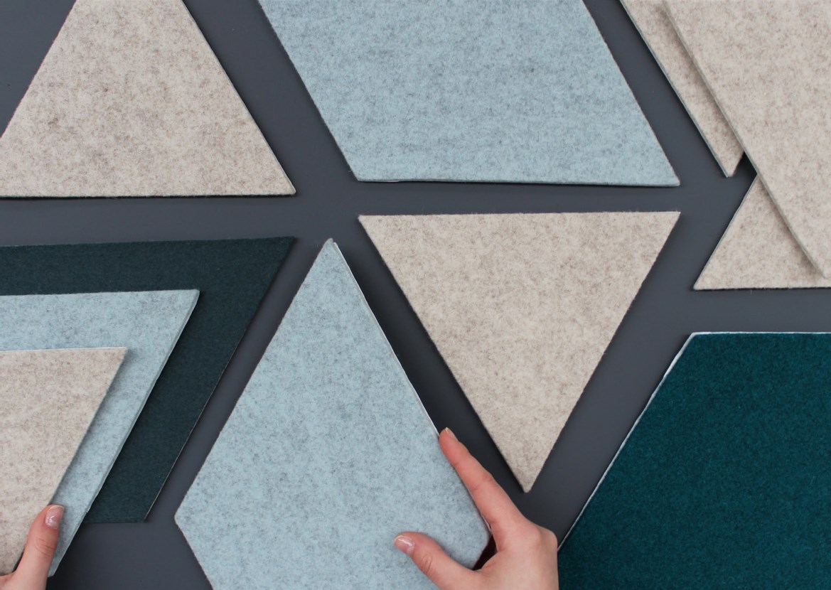 FELT SHAPE Fabric Acoustic wall panel By Slalom