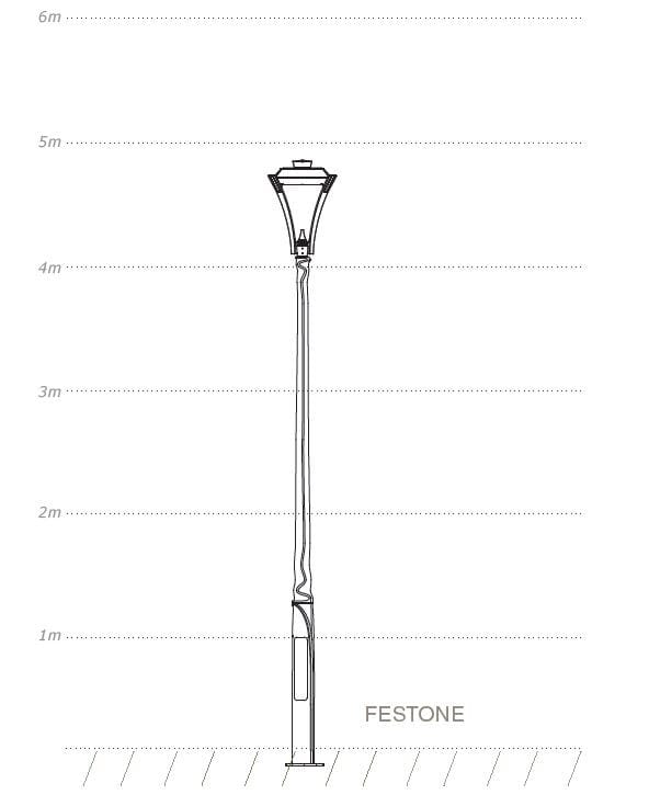 FESTONE Lampione stradale a lanterna By GHM-ECLATEC