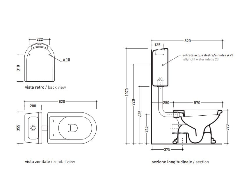 FIDIA | Wc con cassetta esterna By Ceramica Flaminia