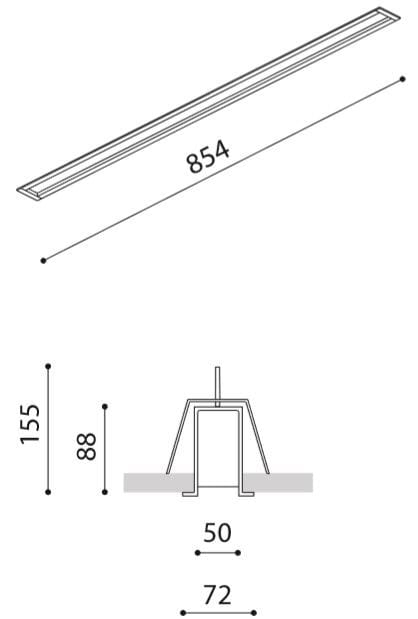 Linear lighting profile for LED modules FIFTY RECESSED CUSTOM Fifty ...