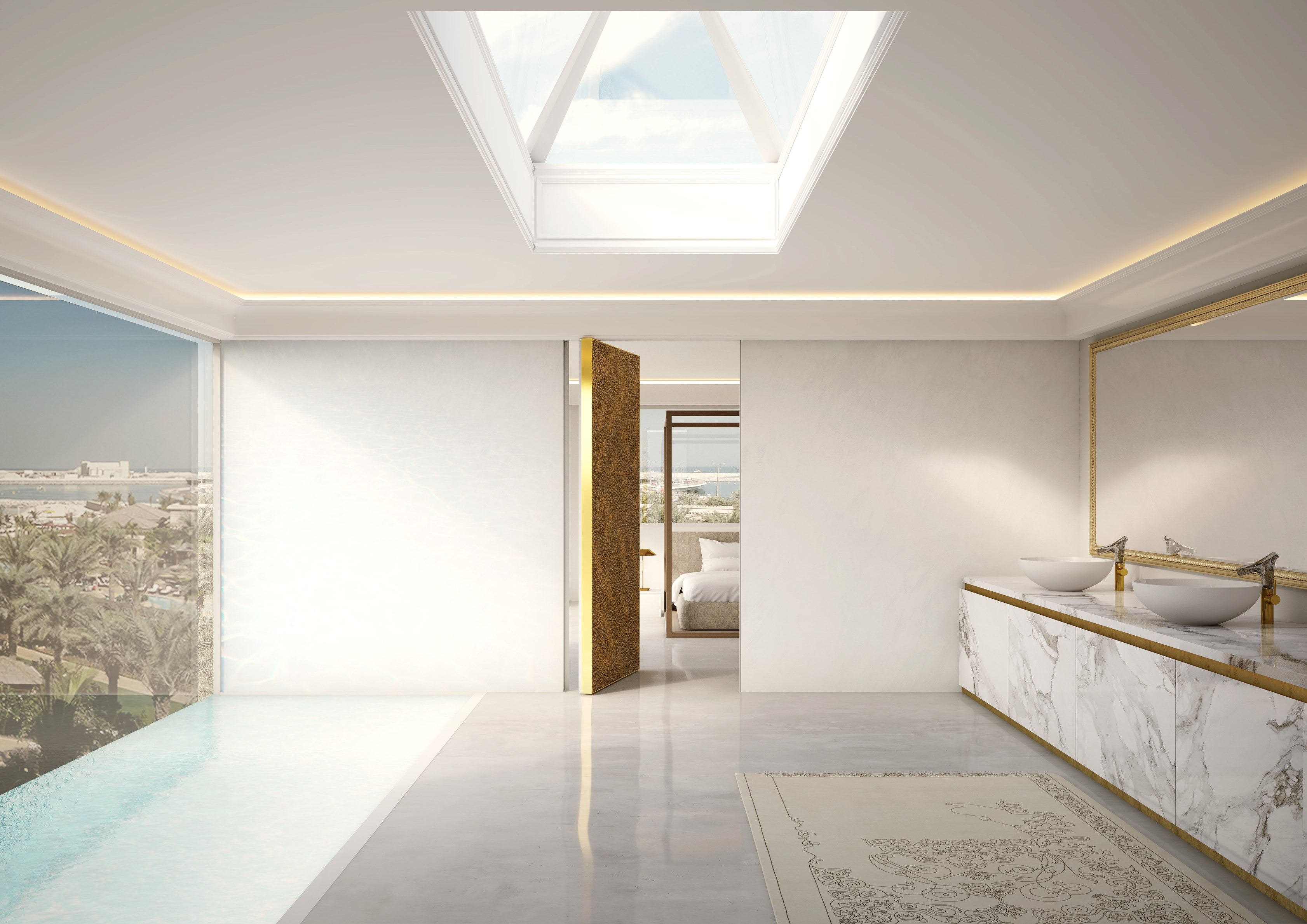 Parete mobile / porta Porta a Bilico Verticale FILO 10 - Linvisibile ...