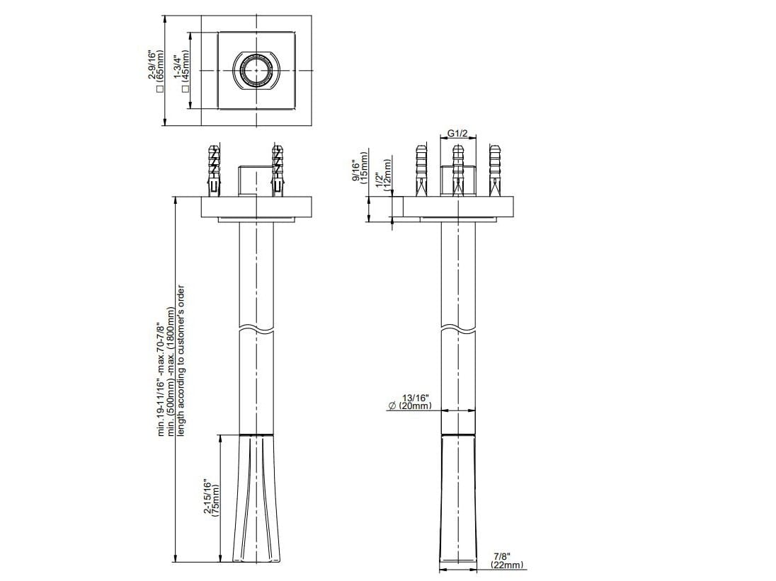 FINEZZA | Ceiling-mounted spout By Graff Europe West
