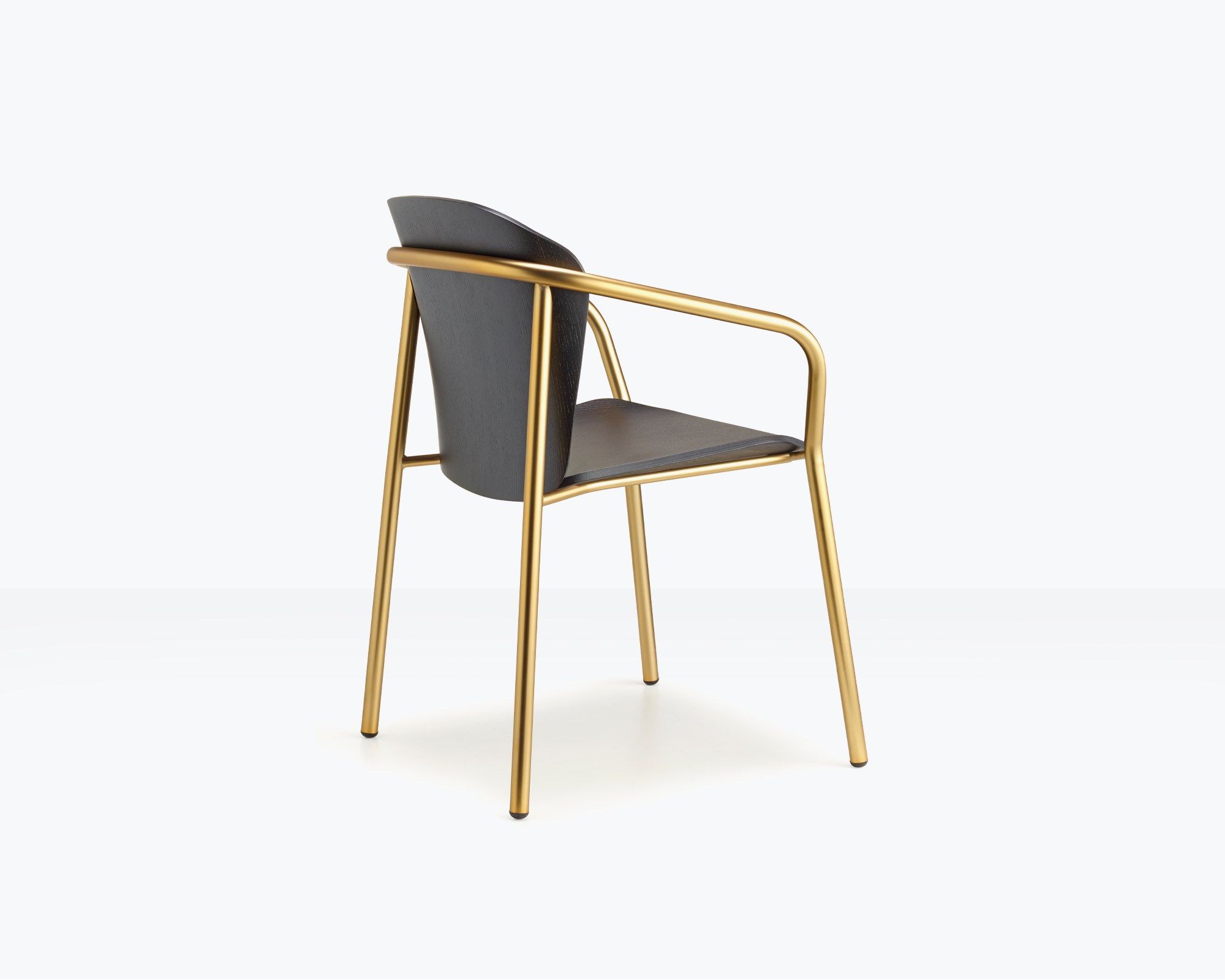 FINN METAL WOOD Steel and wood chair with armrests By SCAB DESIGN ...