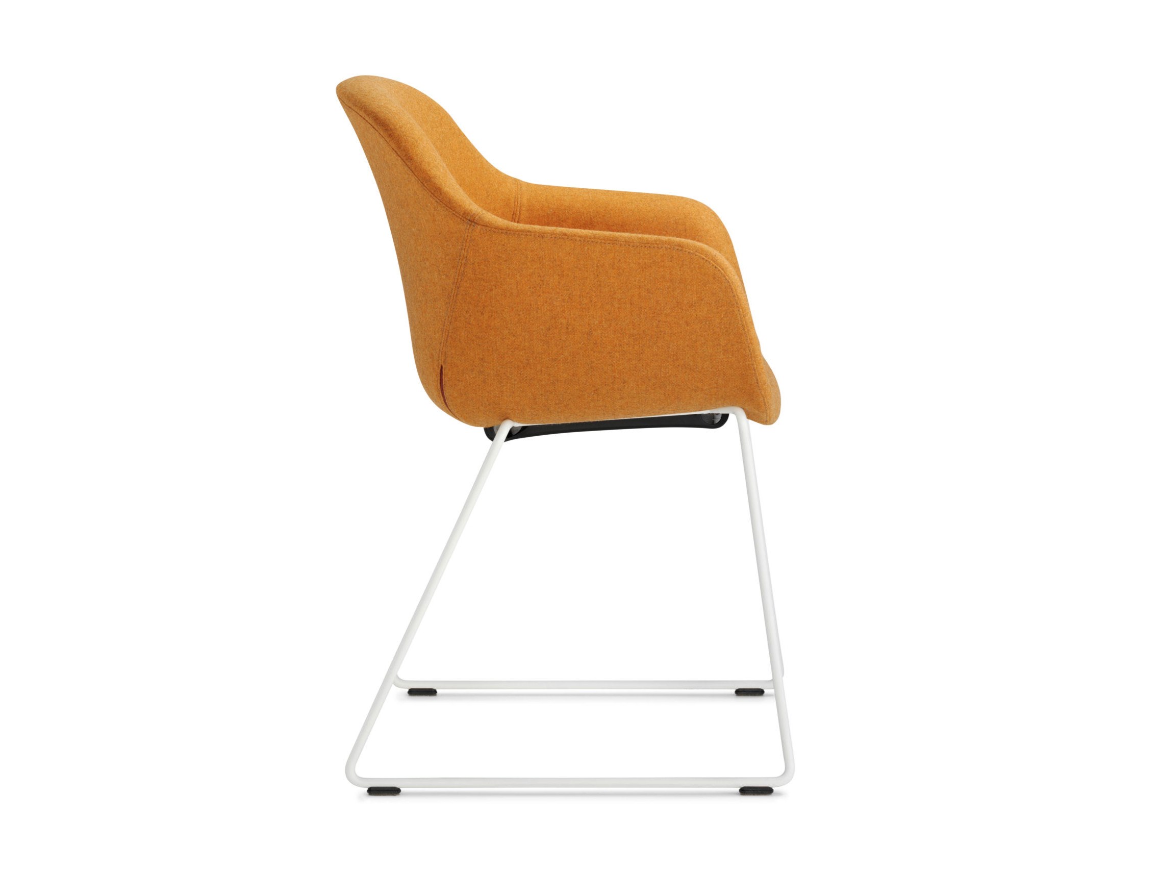 FIORE CLUB Sled base fabric chair with armrests By Dauphin | design ...