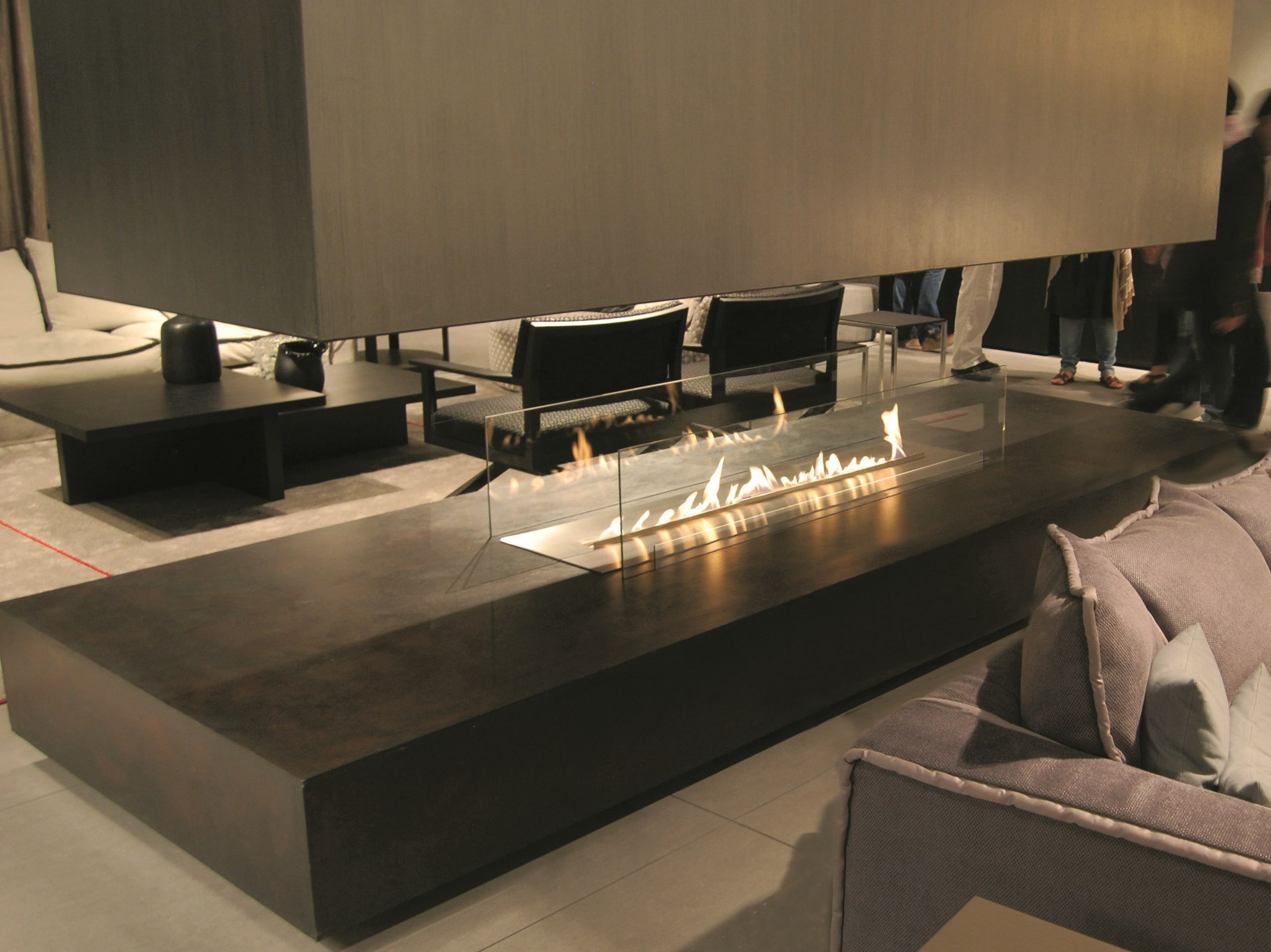 Built-in fireplace controlled by Wi-Fi and remote control FIRE LINE ...