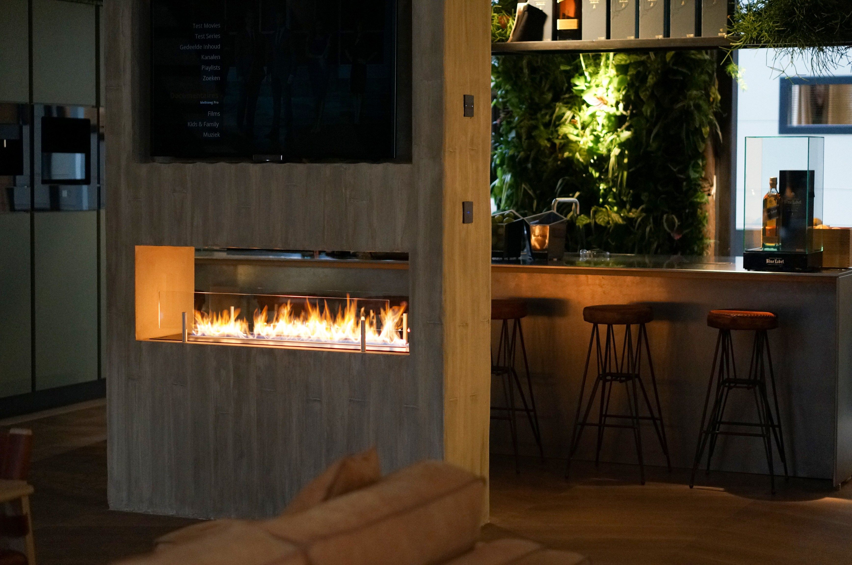 Built-in fireplace controlled by Wi-Fi and remote control FIRE LINE ...