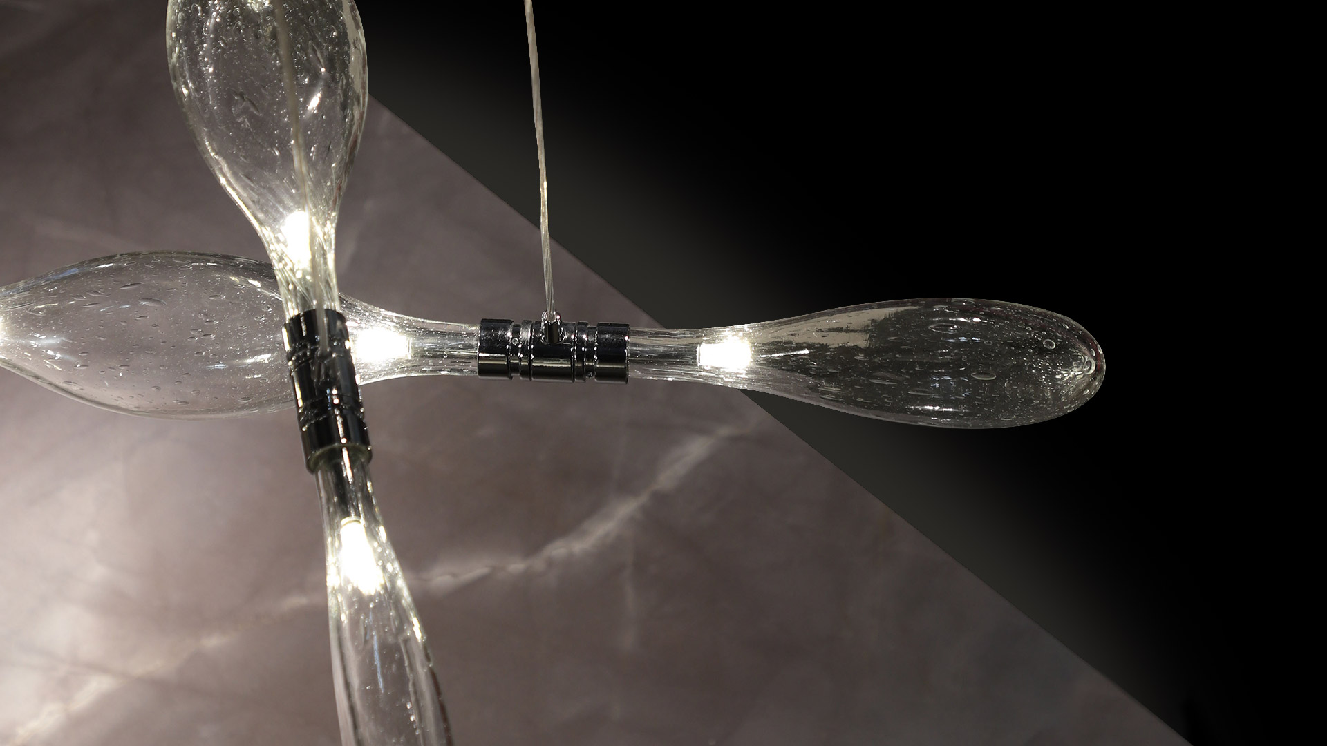 FIREFLY LED blown glass pendant lamp By Reflex | design Emanuele Missaglia