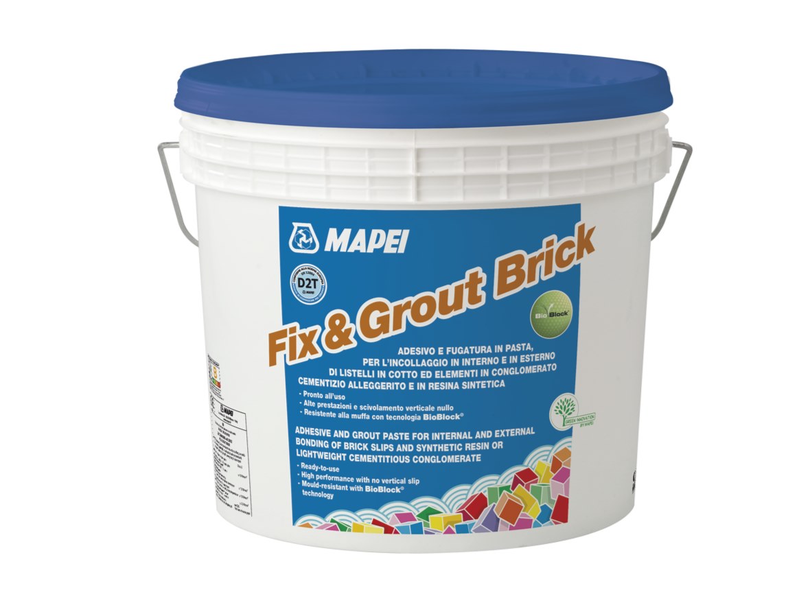 FIX & GROUT BRICK Adesivo in pasta antimuffa By MAPEI