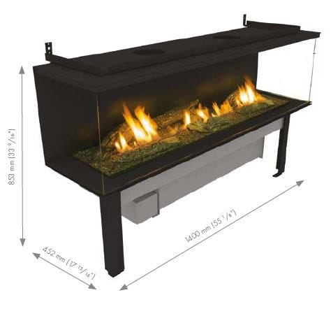 Bioethanol Fireplace insert FLA 3 XL SUITE LOGS By Planika