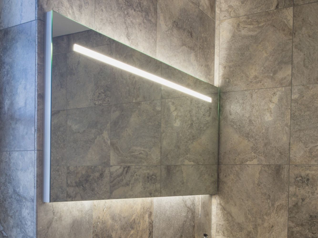 FLAIR Rectangular bathroom mirror with integrated lighting By Astro ...