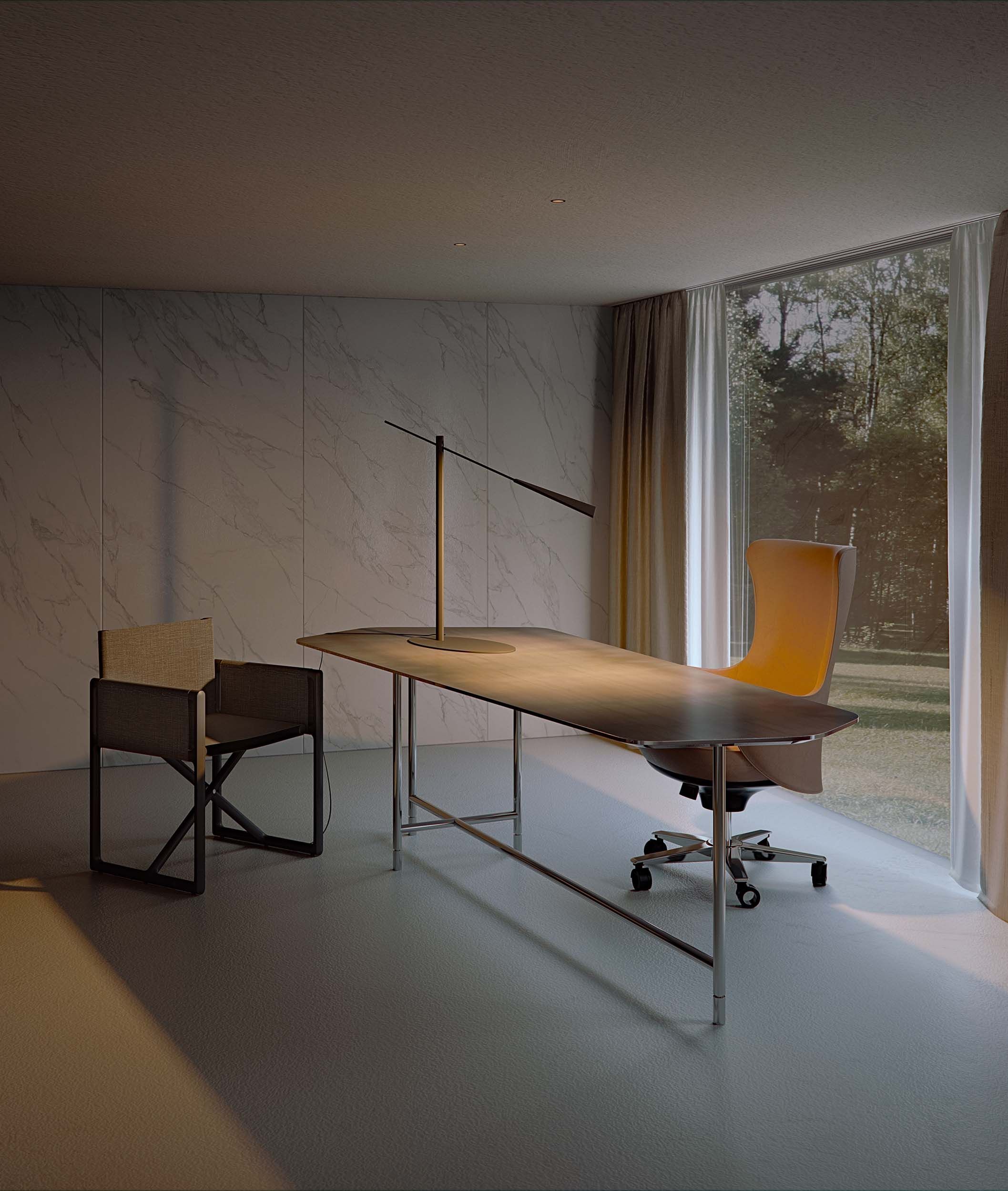 FLAMINGO T LED adjustable table lamp By Olev | design Marc Sadler