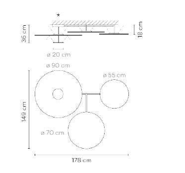 FLAT 5922 | シーリングライト シーリングライト By Vibia | design Ichiro Iwasaki