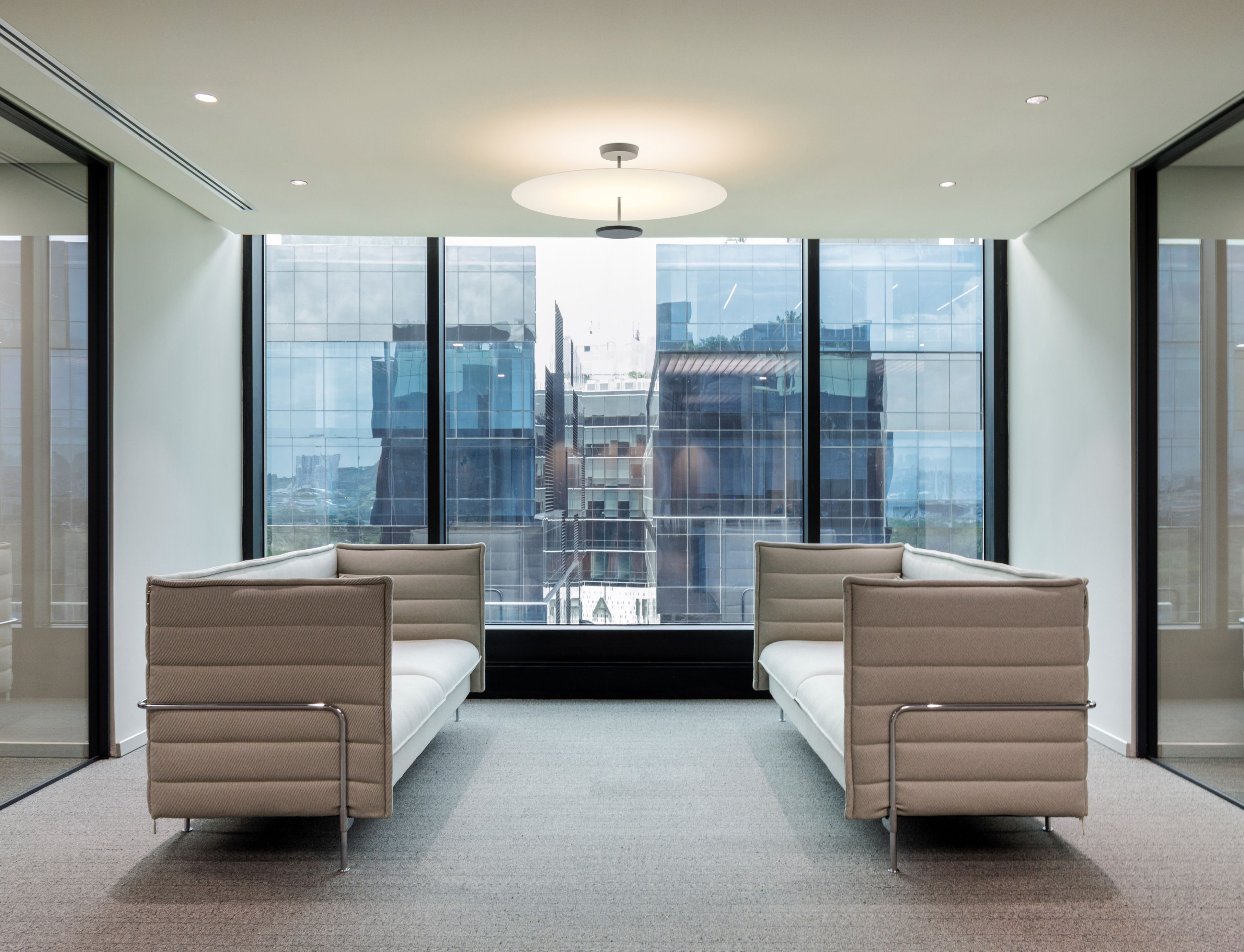 FLAT 5926 LED metal ceiling lamp By Vibia | design Ichiro Iwasaki