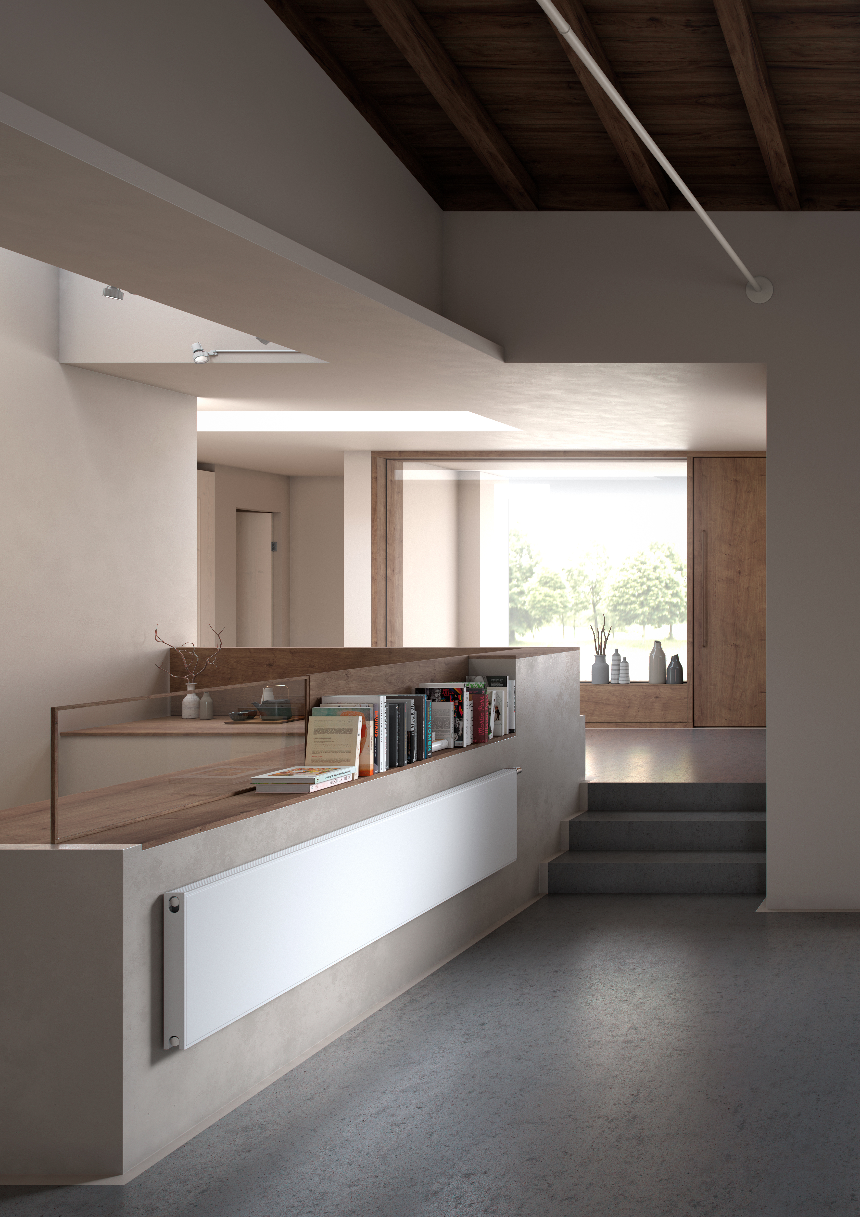 Horizontal steel panel radiator FLAT LINE By VASCO