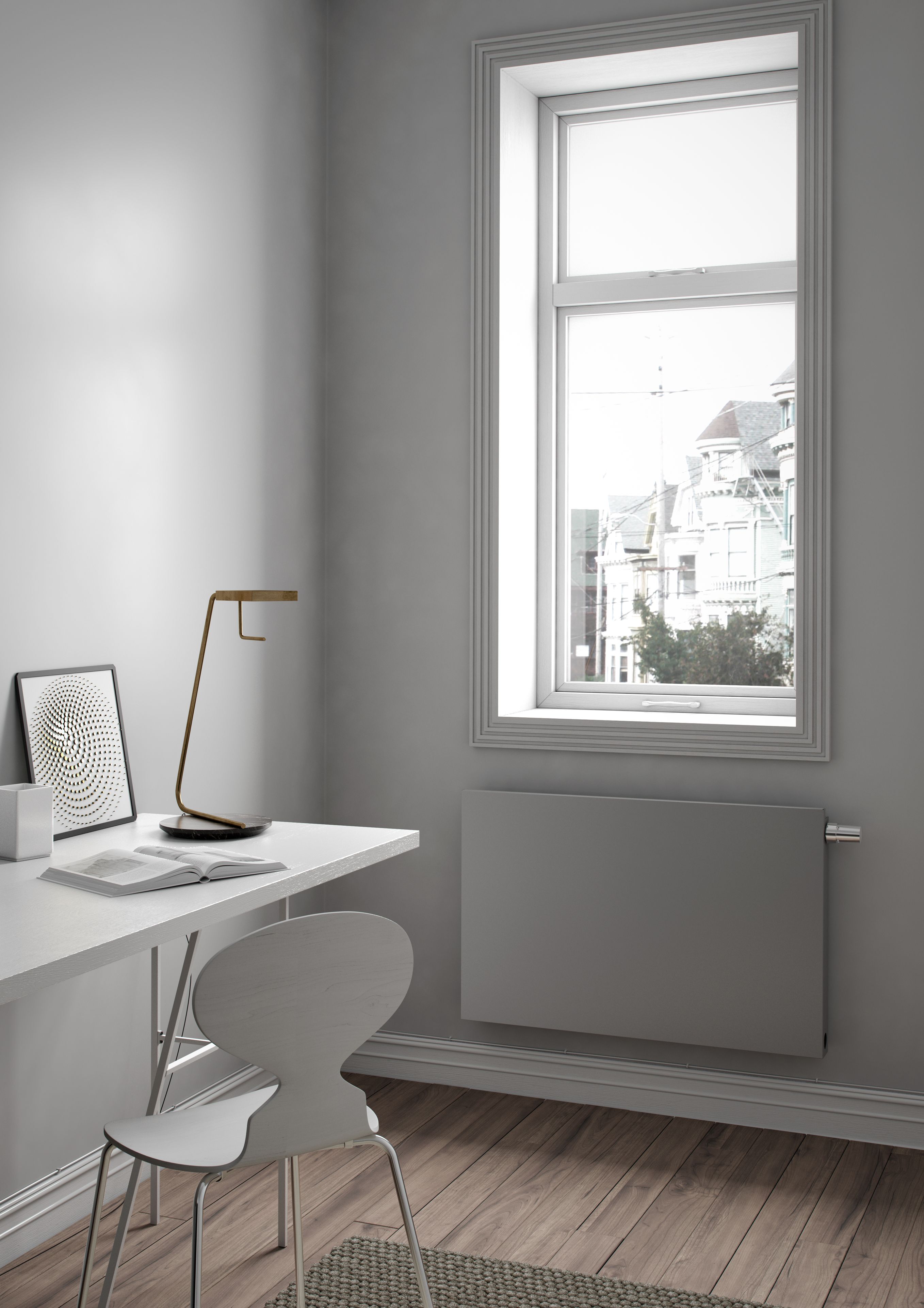 Horizontal steel panel radiator FLAT LINE By VASCO