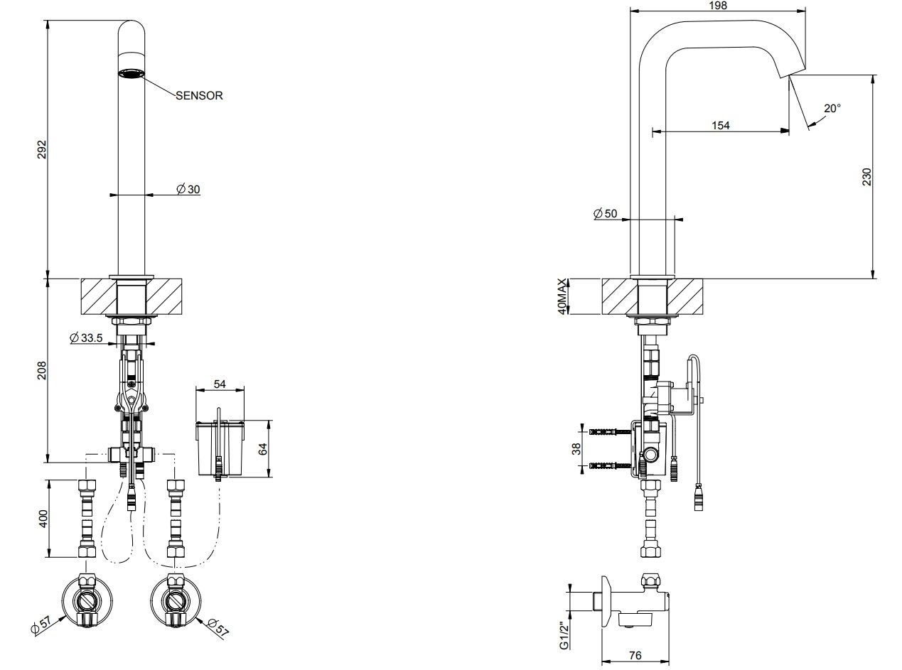 FLESSA | Countertop washbasin tap Gessi316 Collection By Gessi