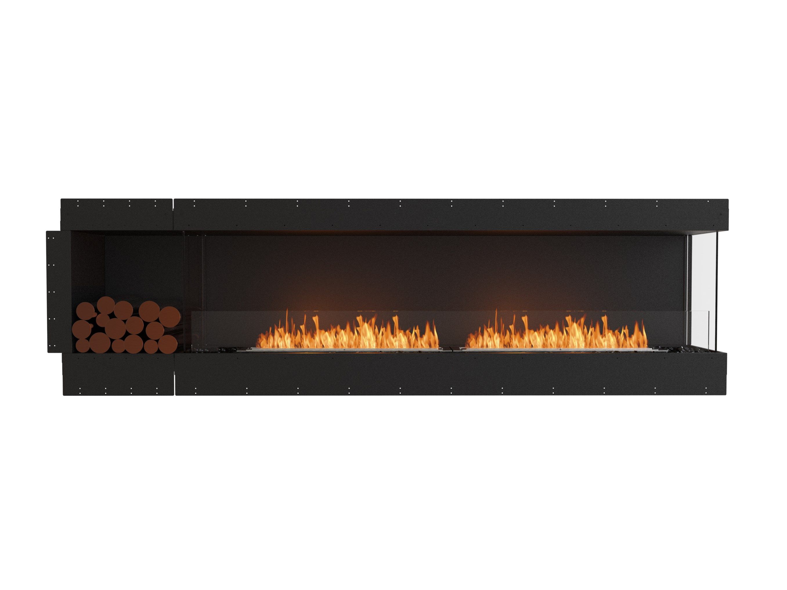 Inserto para chimenea de bioetanol en acero con ventana panorámica FLEX 104RC BXL By EcoSmart Fire