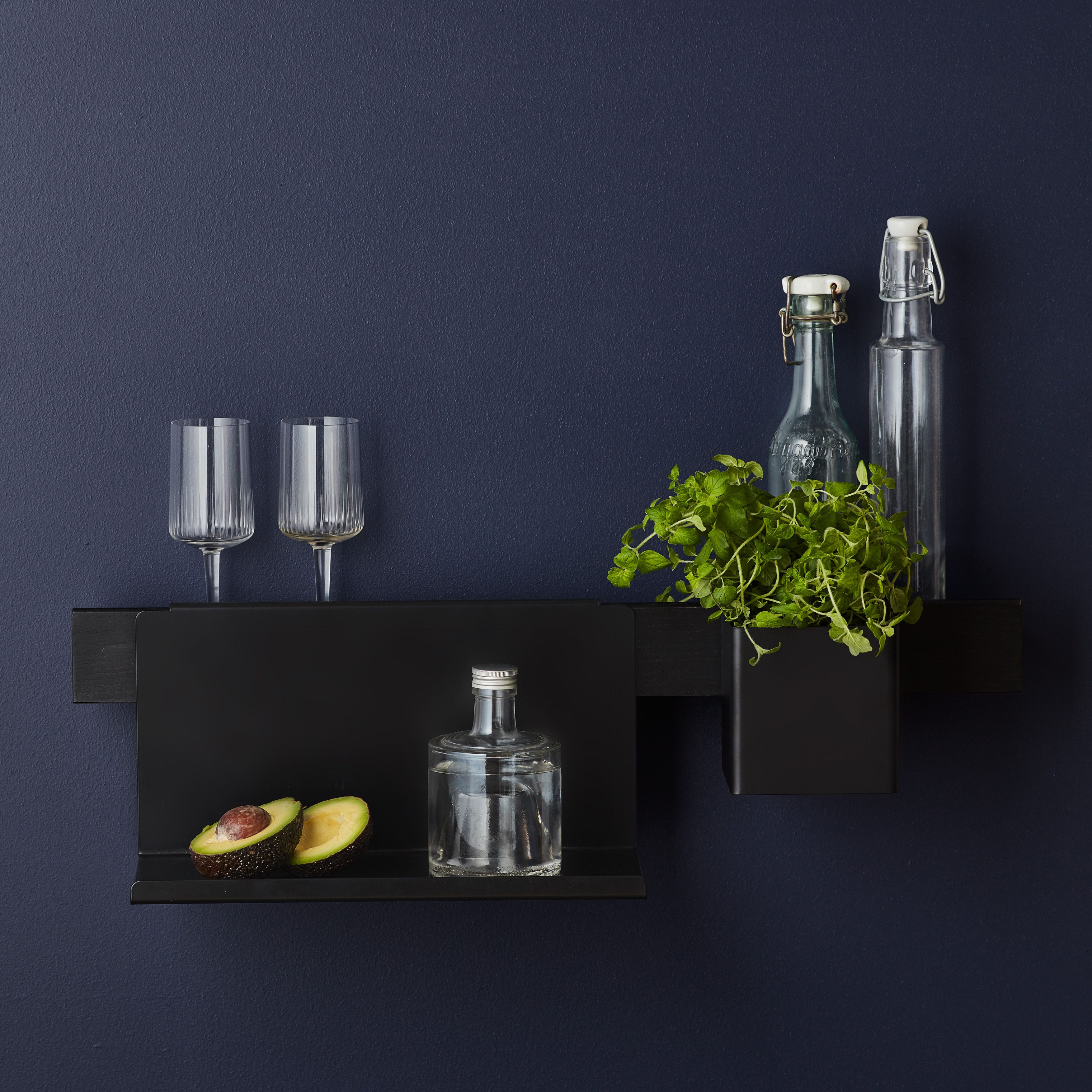 FLEX RAIL 60 BLACK BLACK Utensil holder By Gejst