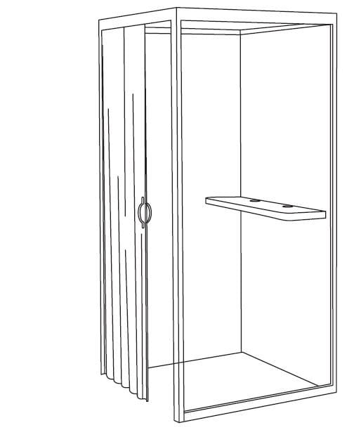 FLEXCAB Acoustic phone booth with built-in lights By Cider Edition