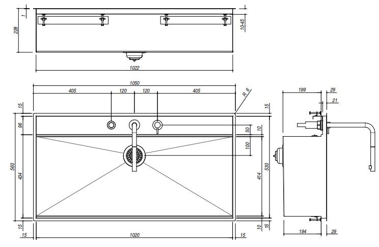 Stainless steel sink with tap FLEXI COMBI 1LFX101N Flexi Collection By ...
