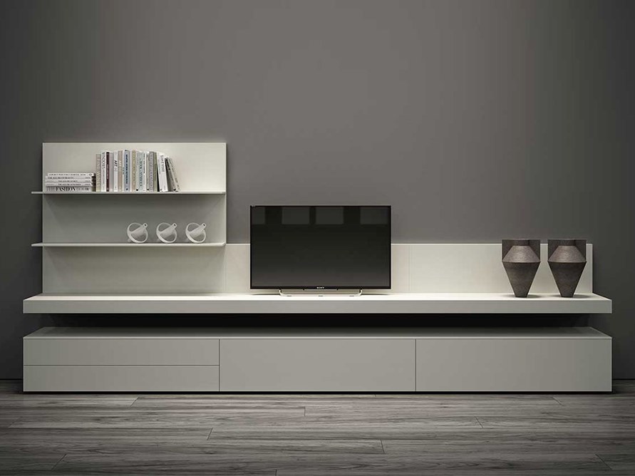 Sectional lacquered storage wall FLEXI CONTAINER By Cappellini