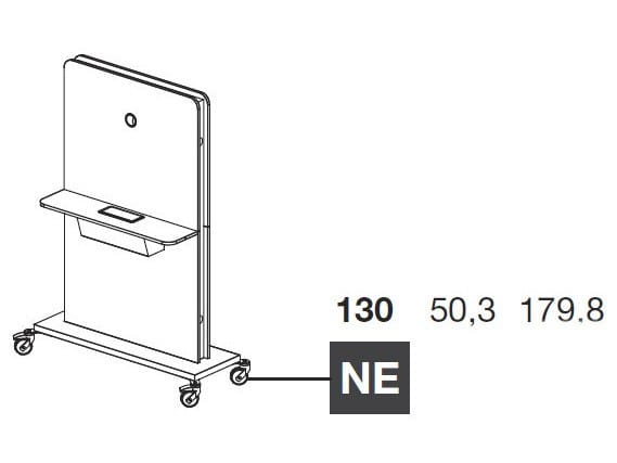 FLIPPER Steel multimedia display stand By Bralco