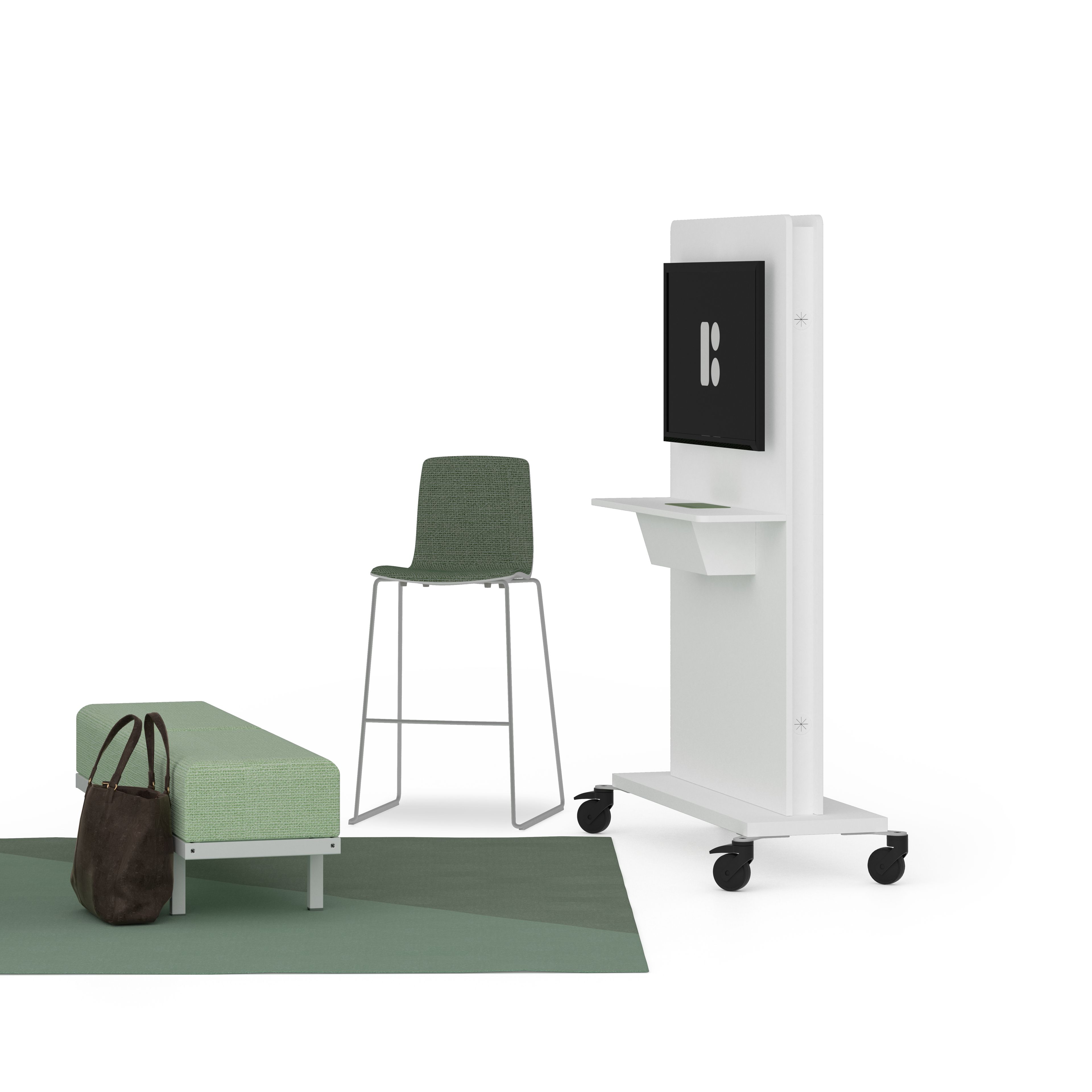 FLIPPER Steel multimedia display stand By Bralco