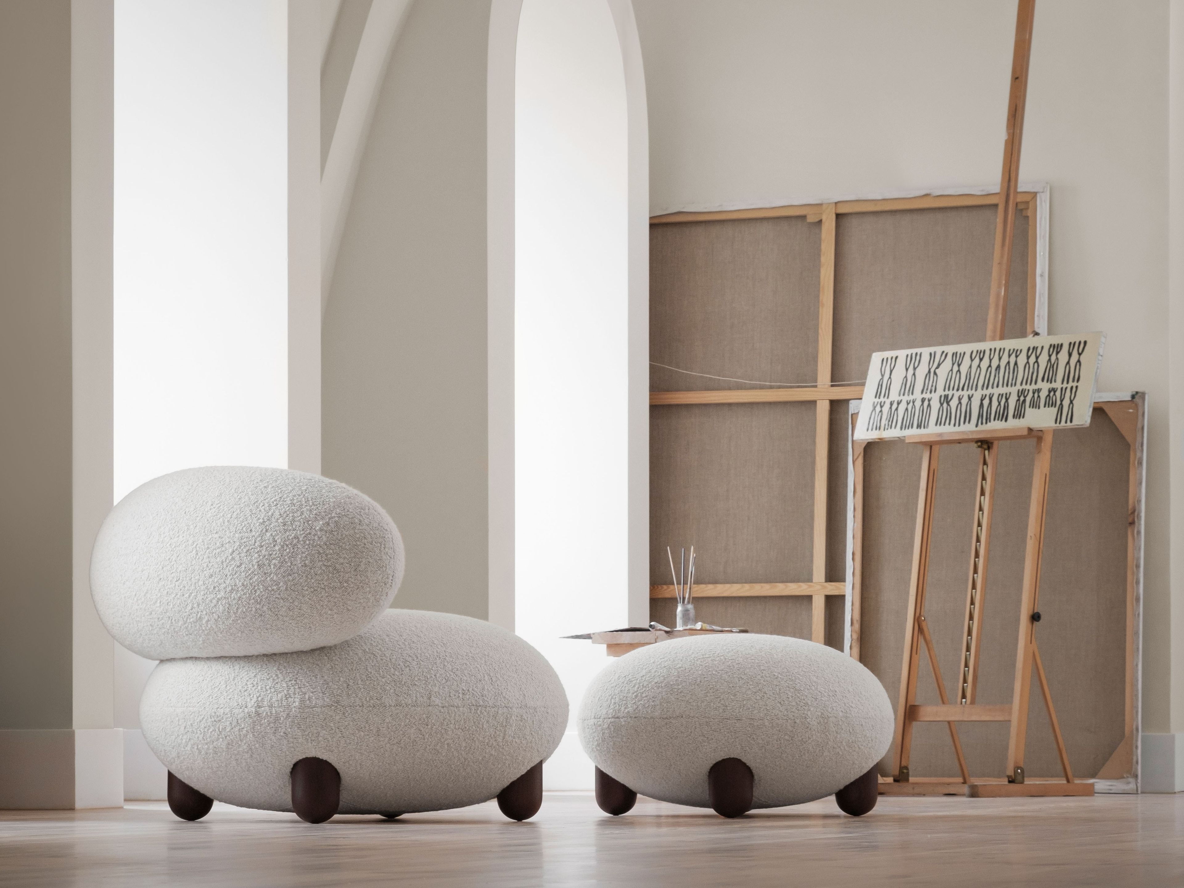 FLOCK Fabric easy chair By NOOM | design Kateryna Sokolova