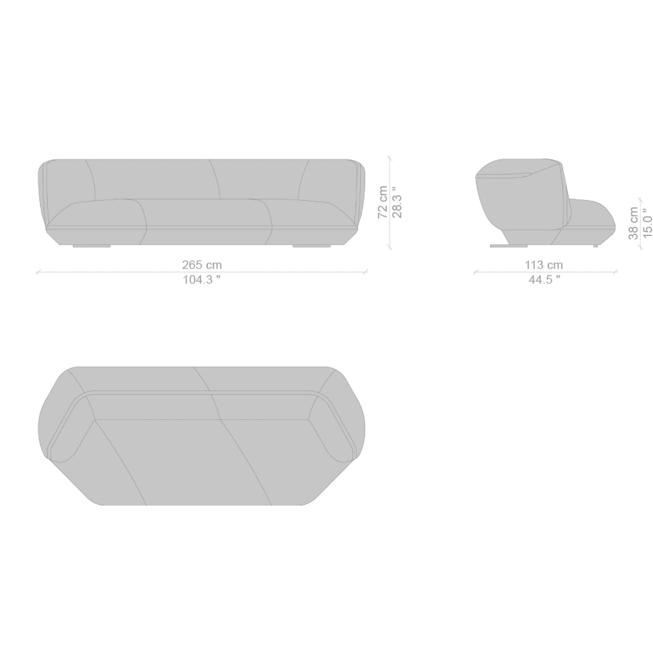 FLOE INSEL | 3 seater sofa By Cassina design Patricia Urquiola
