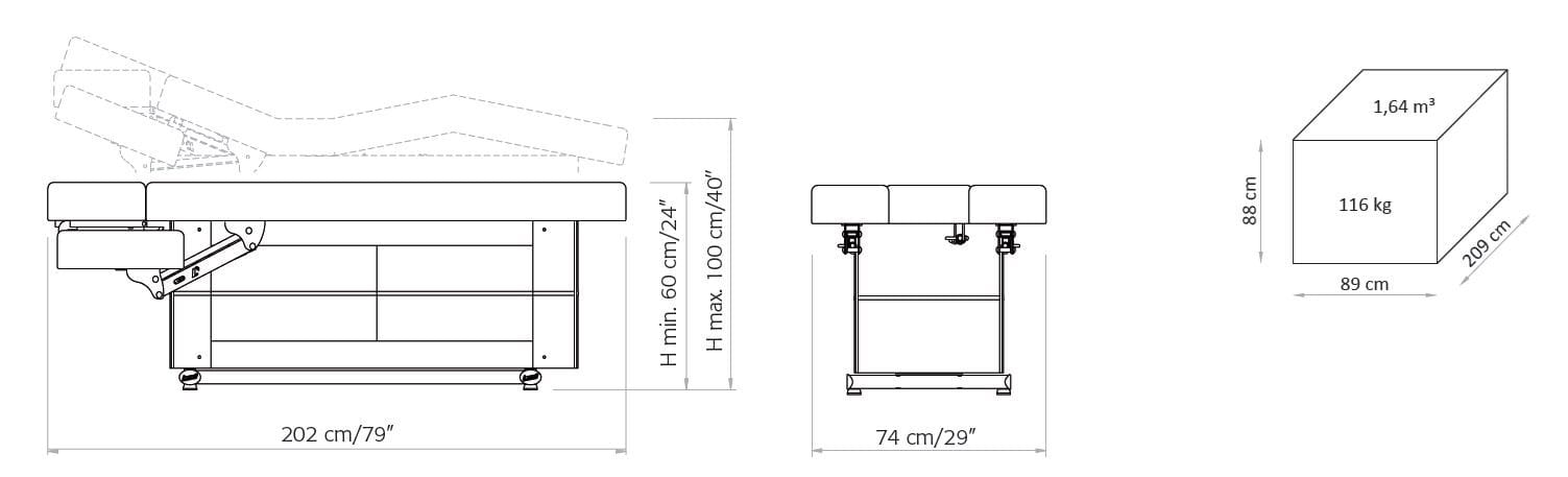 FLORENCE Anti-bacterial massage bed By Lemi Group