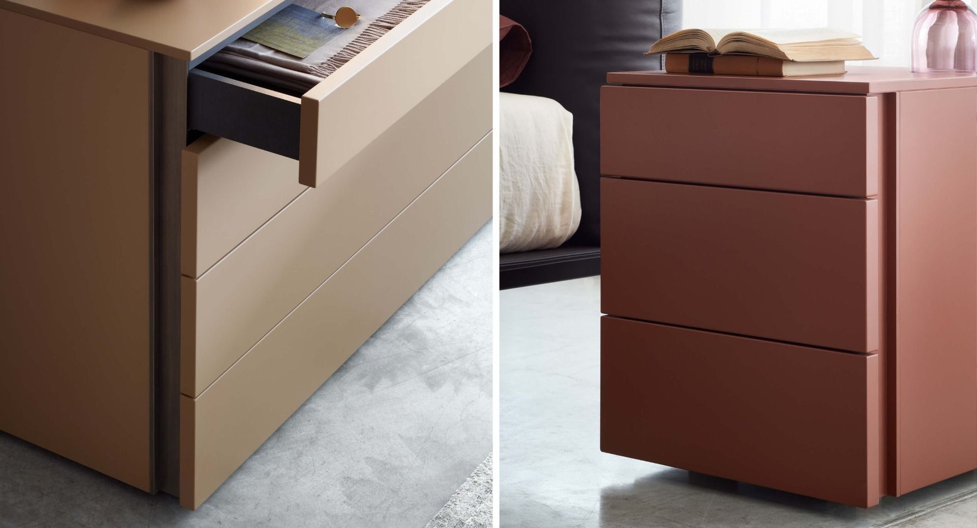 FLORENS Wooden bedside table with drawers By Lema | design Gabriele ...