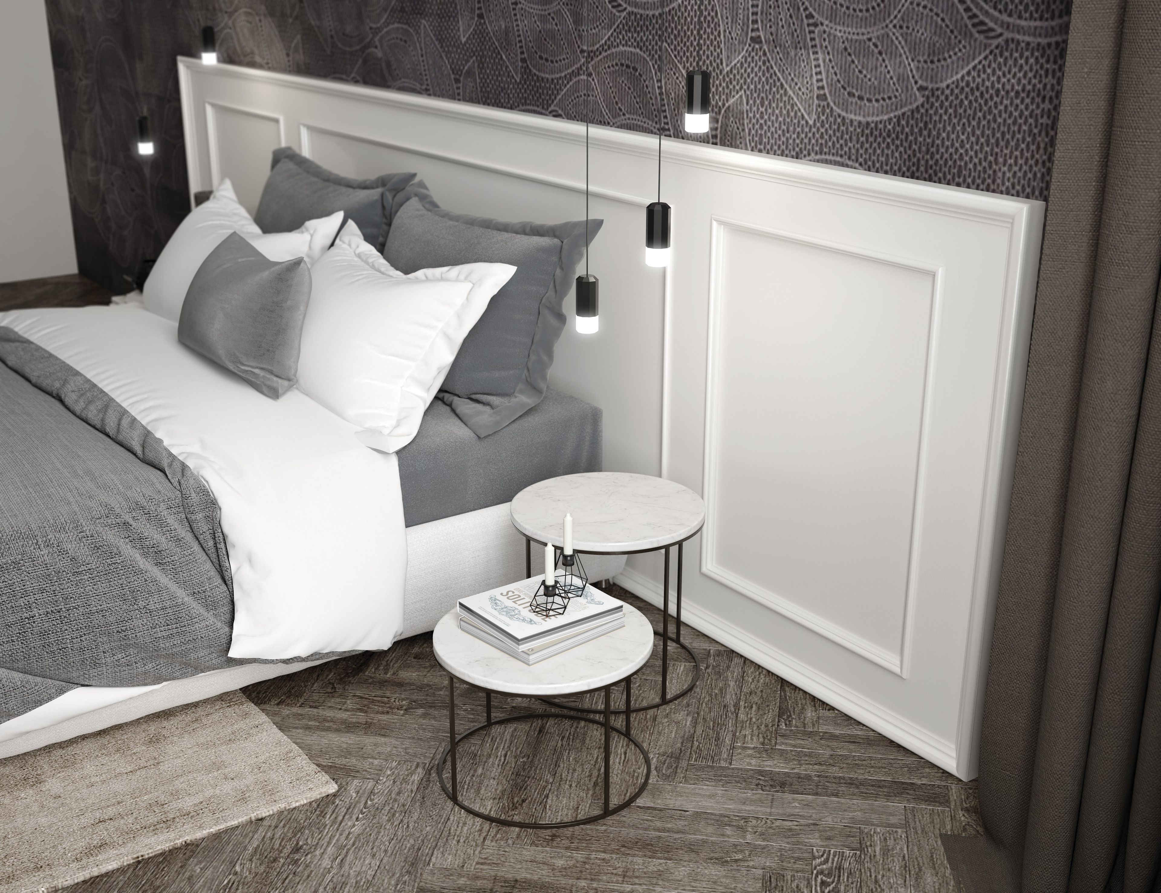 FLORENTIA WITH RECESSED PANEL Wooden boiserie By Atelier Casabella