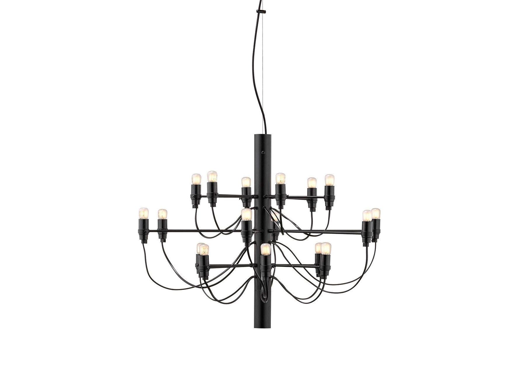 FLOS - 2097 /18 Black Clear pendant lamp By In Stock design Gino Sarfatti
